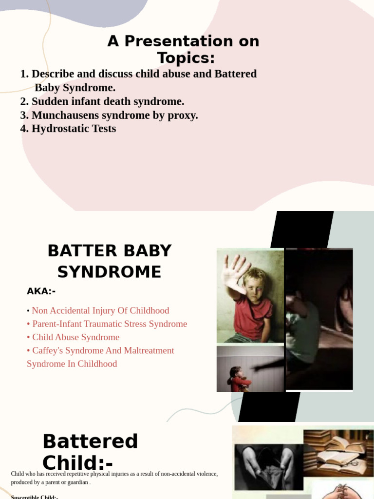 Battered Baby Syndrome and Hydrostatic Test | PDF | Child Abuse | Human ...