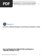 How To Show The Critical Path in P6 | PDF | Computing | Computing And ...