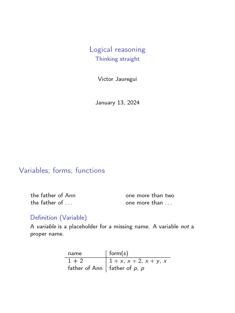 UNSW GERRIC Logical Reasoning Document 2023 | PDF | Argument | Thought