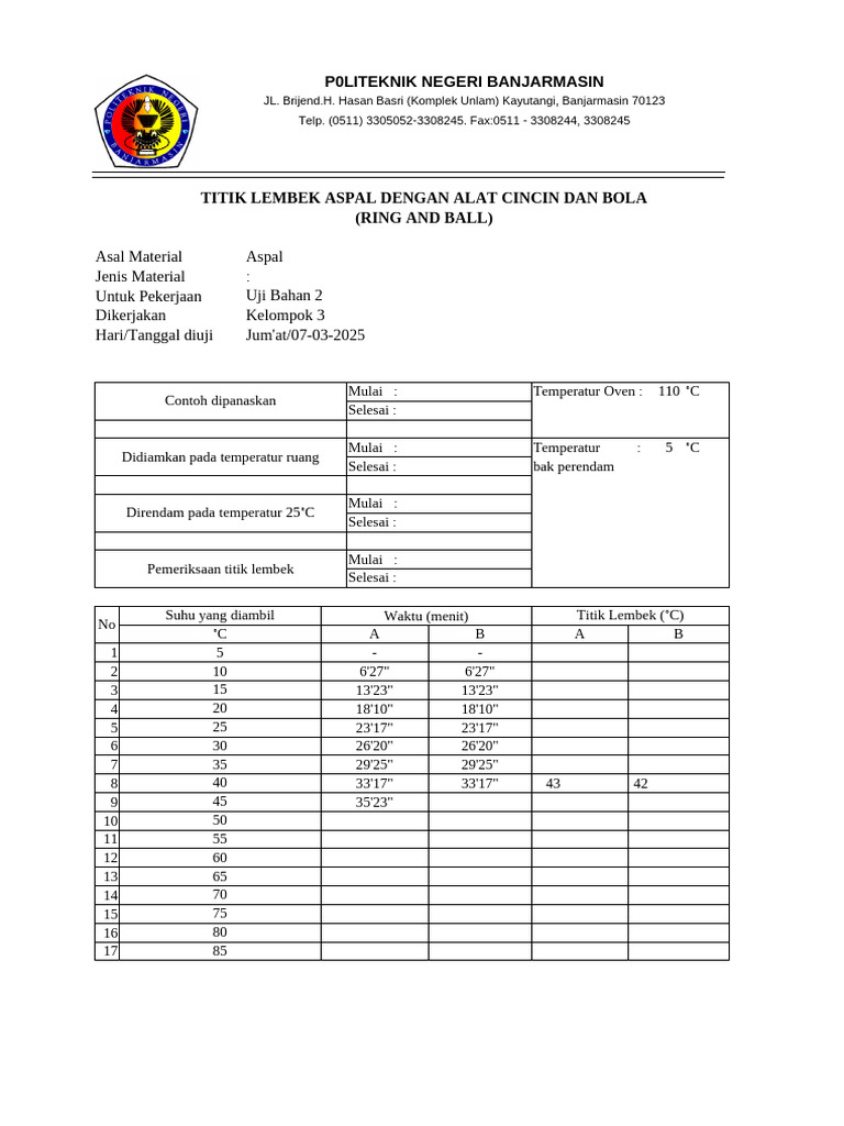 Tugas Uji Bahan 2 Th. 2025 SM 2 (Genap) | PDF