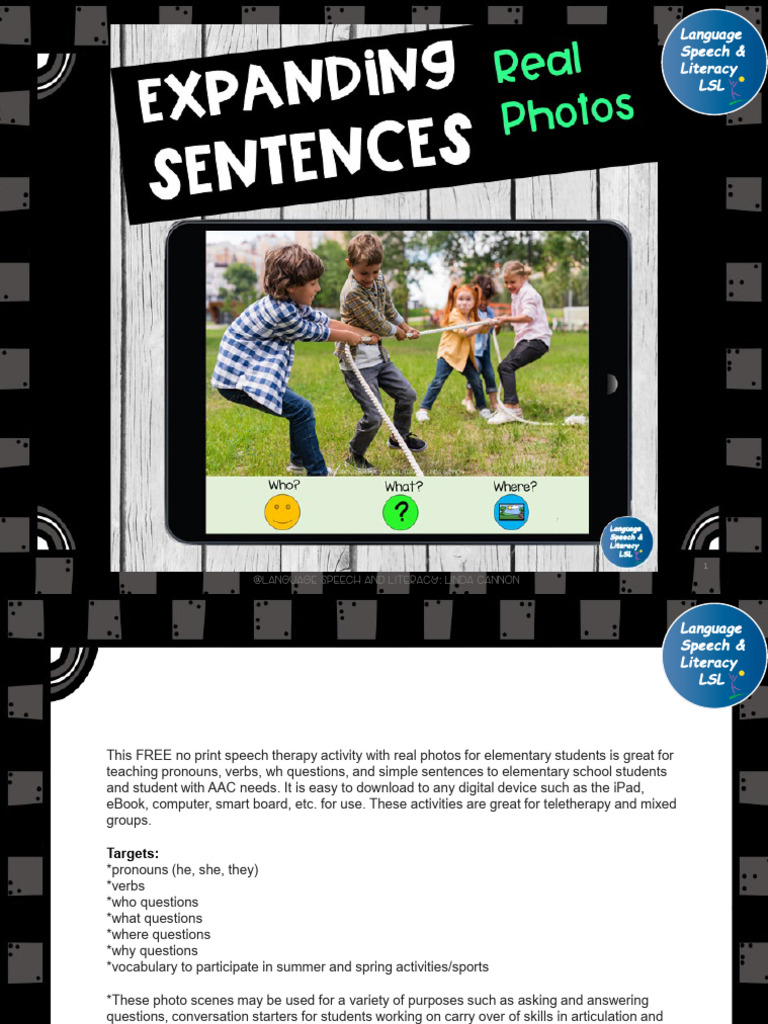 #FREENo Print Language Story Starters Distance Learning Teletherapy ...