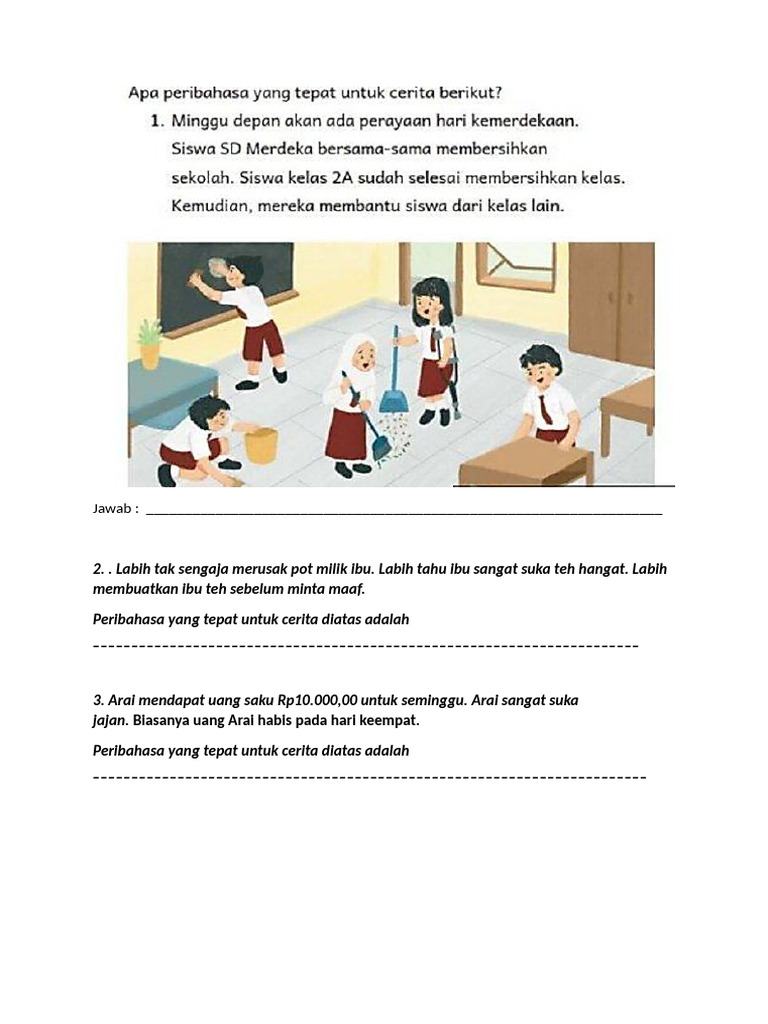 Peribahasa untuk Anak Kelas 3 SD | PDF