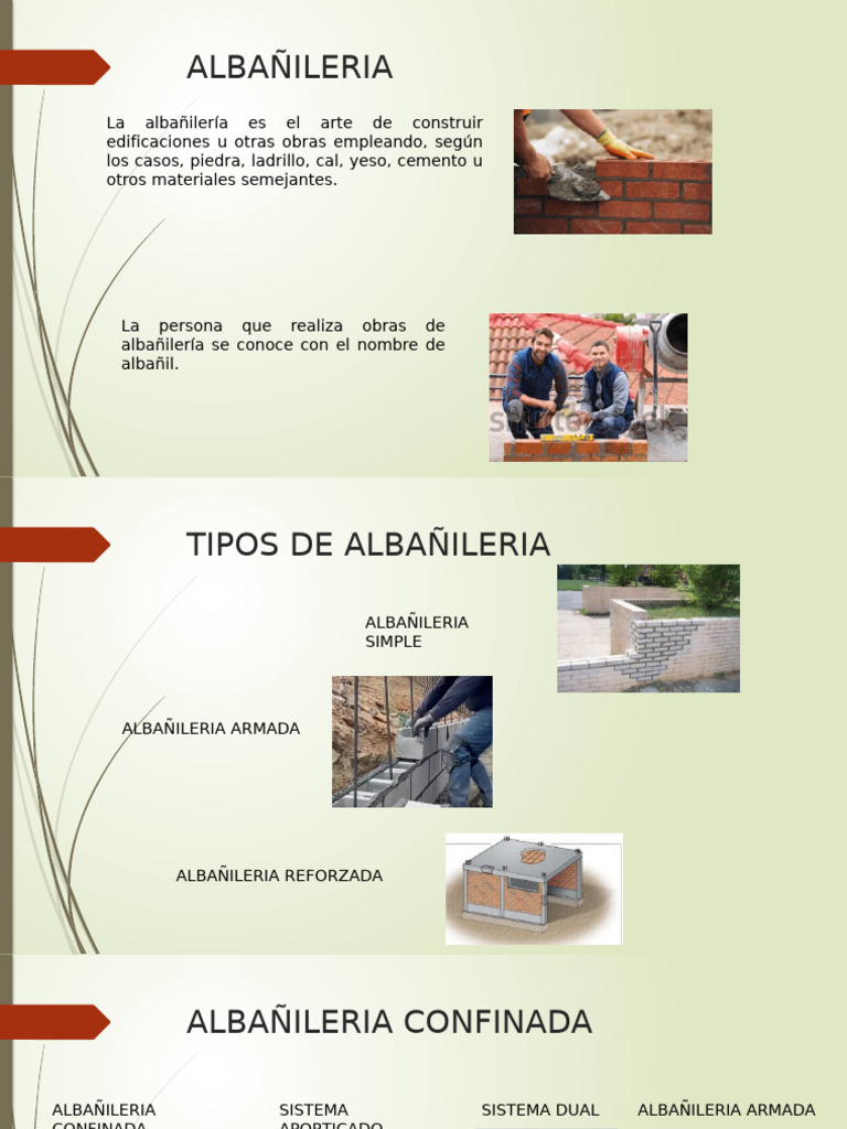 ALBAÑILERIA | PDF | Hormigón | Albañilería