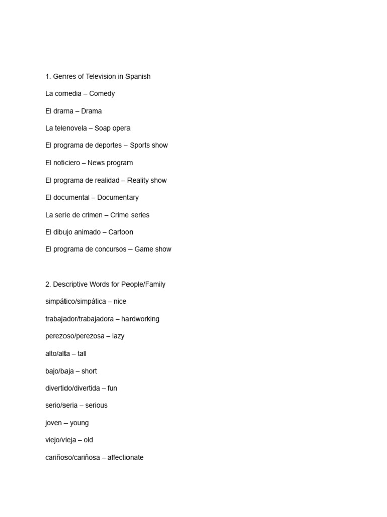 Csec Spanish Orals | PDF