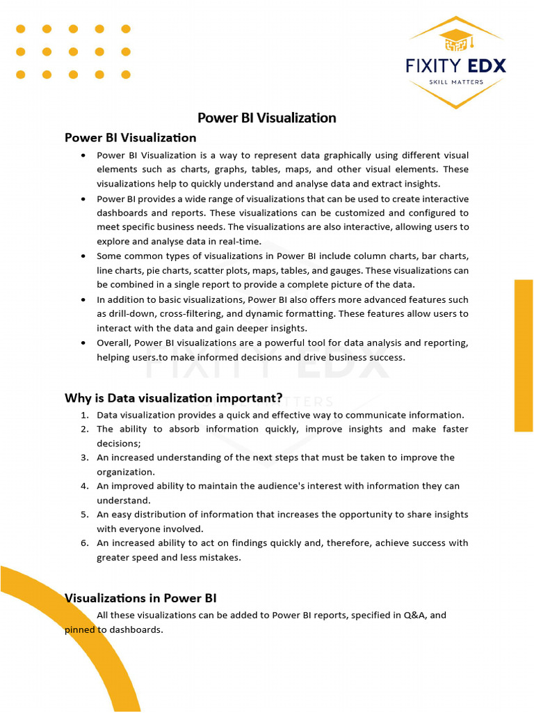 4 Power BI Visualization and Animation | PDF | Scatter Plot | Chart