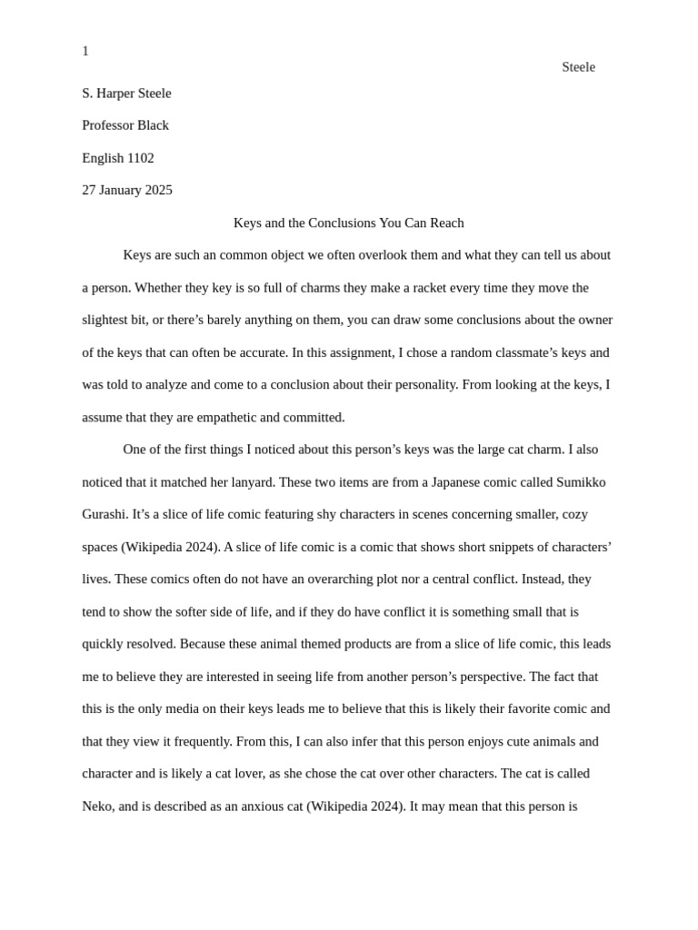 Essay 1 - Rough Draft | PDF | Empathy