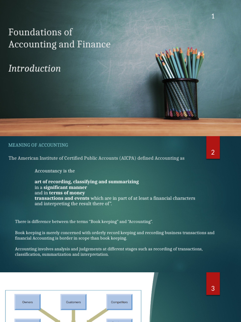 Introduction - Foundations of Accounting and Finance | PDF