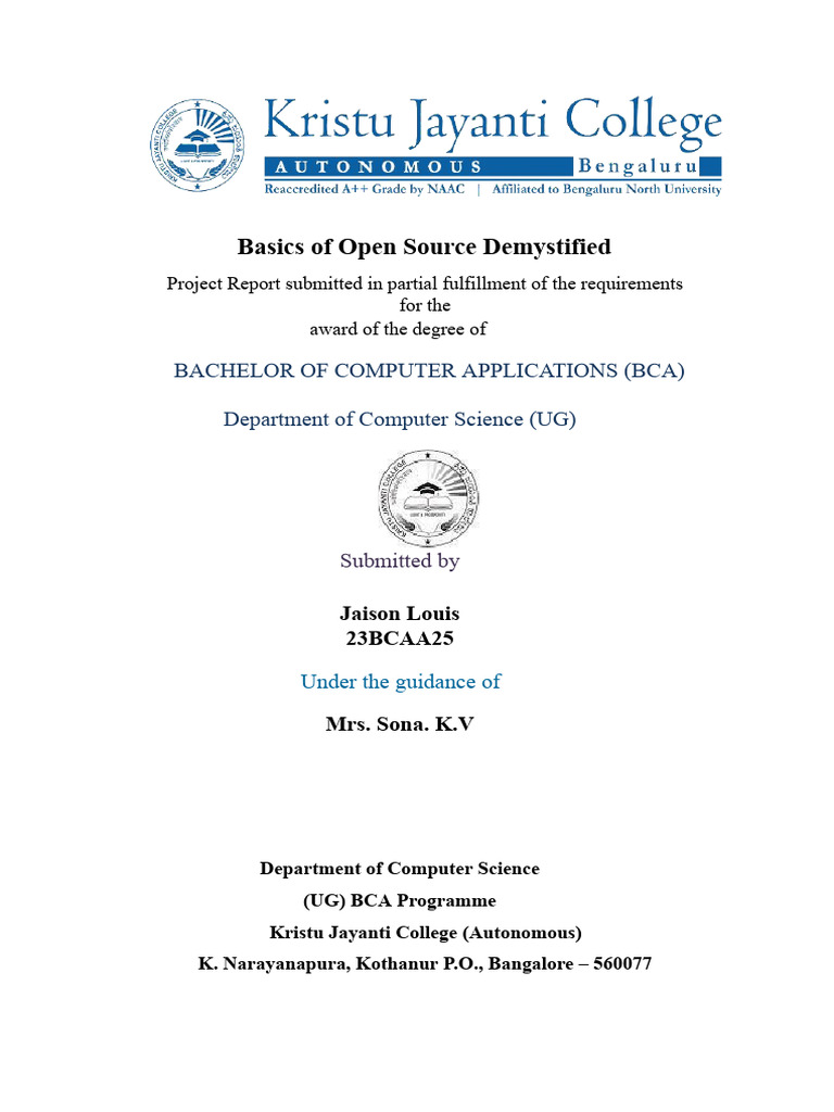 (1st)Basics of Open Source Demystified Jaison Louis | PDF
