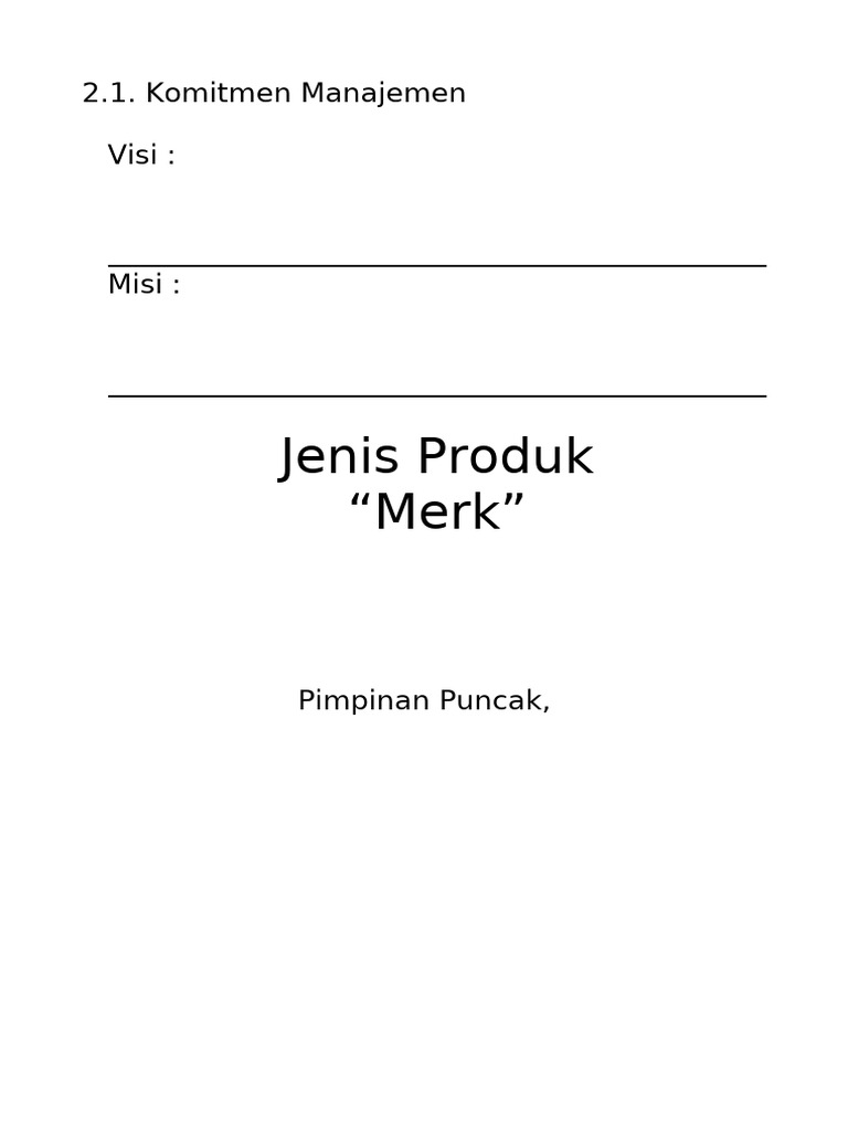 Contoh Dokumen Produksi P-Irt | PDF