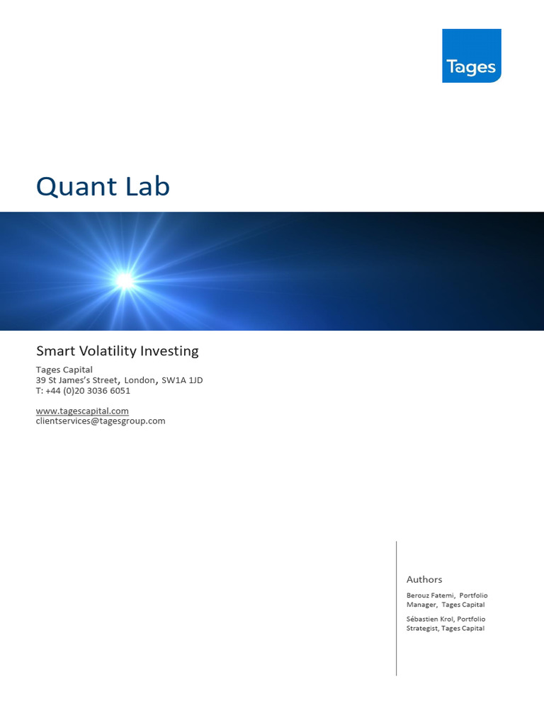 Quant Lab Smart Volatility December 2019 | PDF | Greeks (Finance) | Vix