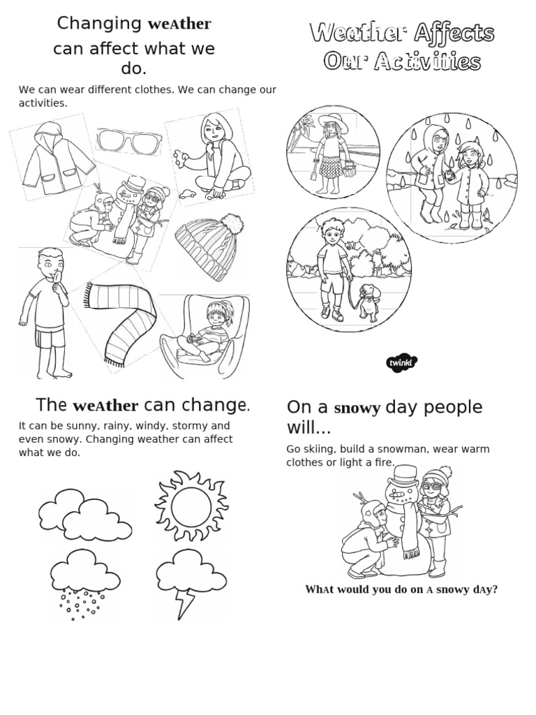 Weather Affects Our Activities Booklet | PDF
