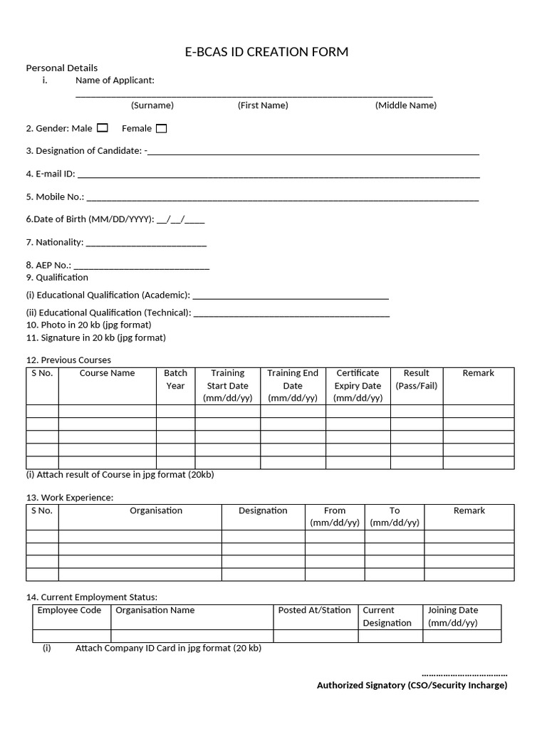 E-Bcas Form | PDF