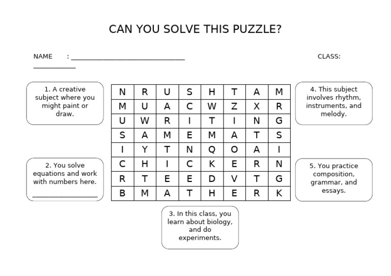 Can You Solve This Puzzle Year 4 | PDF