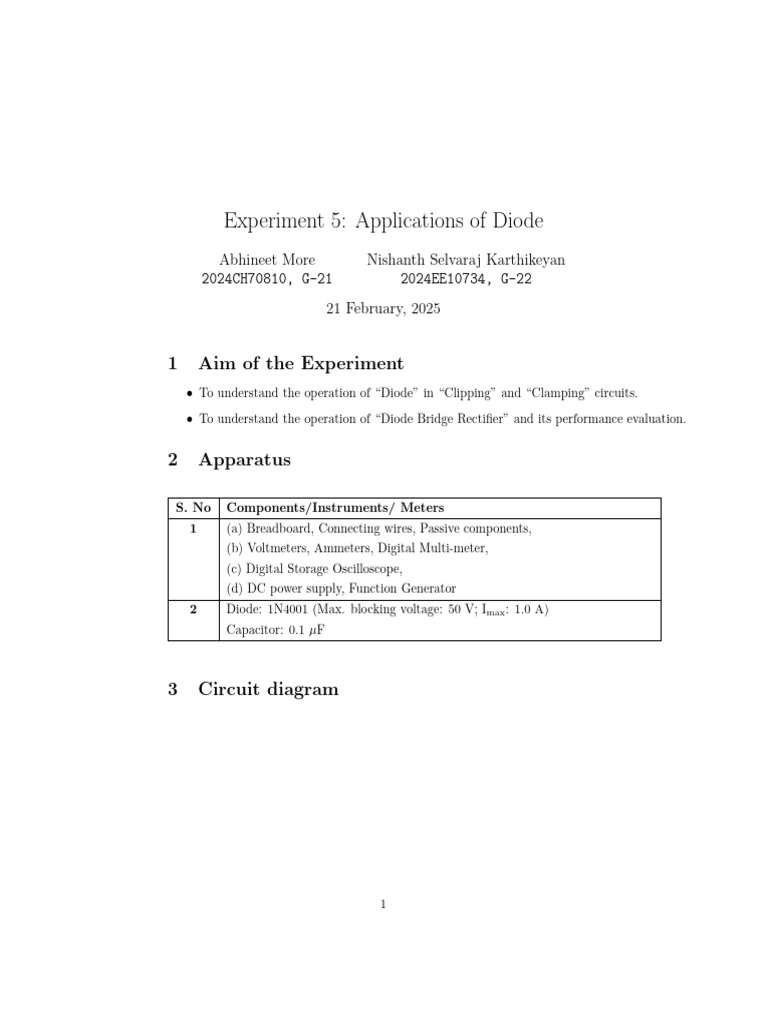 Applications of Diode in Clipping and Clamping | PDF | Rectifier | Diode
