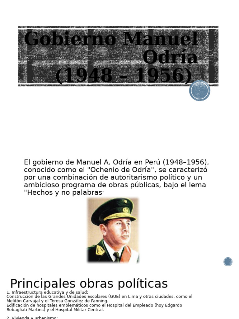 Obras y legado del gobierno de Odría | PDF | Economias