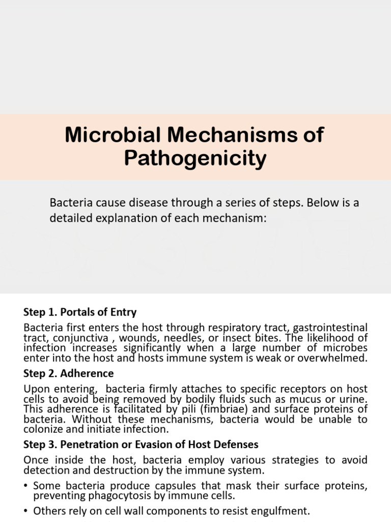 Microbial Mechanisms of Pathogenicity | PDF