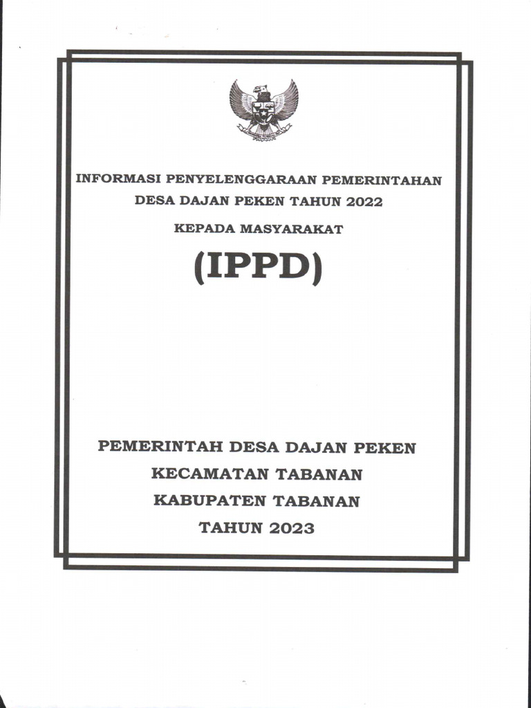 Informasi Penyelenggaraan Pemerintahan Desa Dajan Peken Tahun 2022 Ippd ...