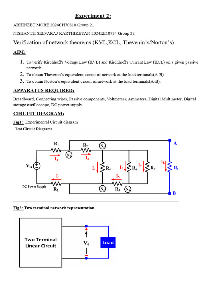 Verification of Network Theorems | PDF