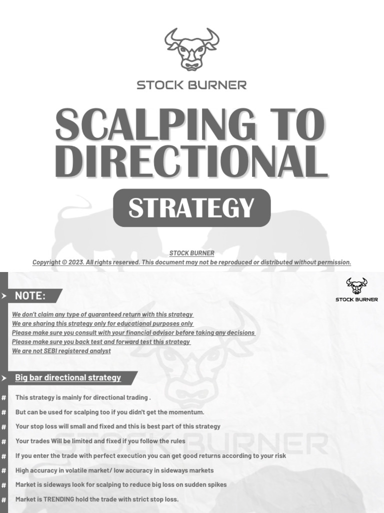 Scalping To Directional: Strategy | PDF | Market (Economics) | Economies