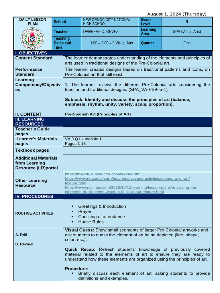 August 1 | PDF | Composition (Visual Arts) | Symmetry