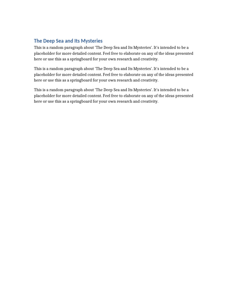 Random Presentation 4 | PDF
