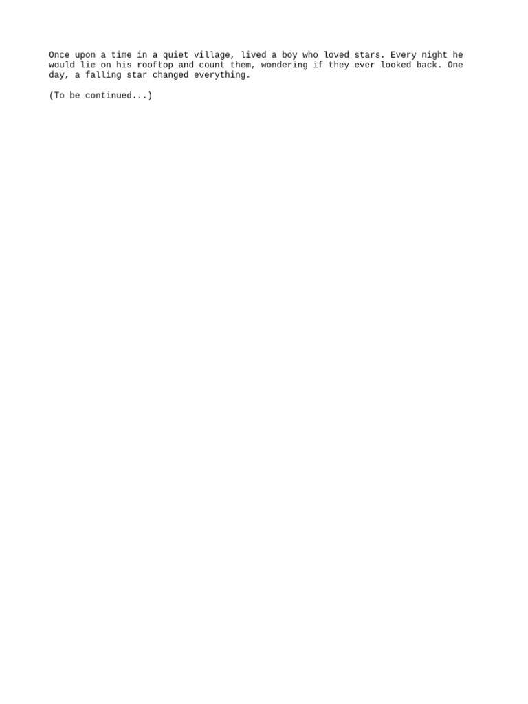 Simple Story Snippet | PDF