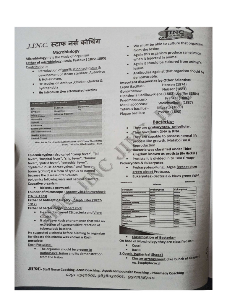 Microbiology Jinc Nursing | PDF