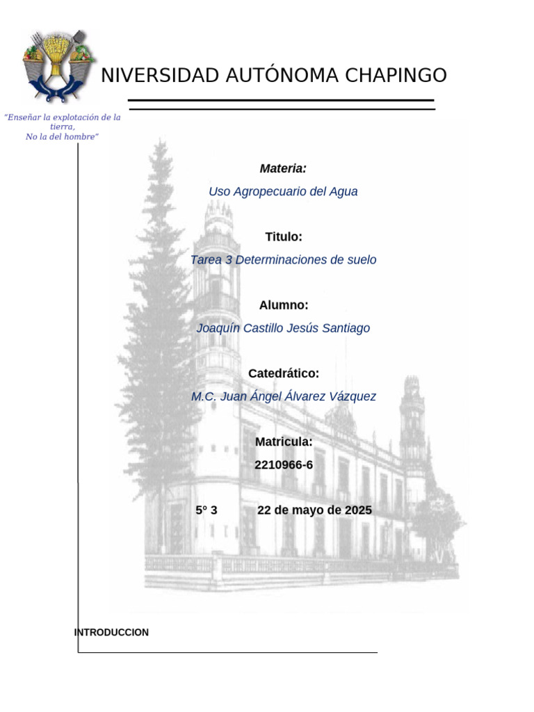 tarea 2 UAA | PDF | Suelo | Agricultura