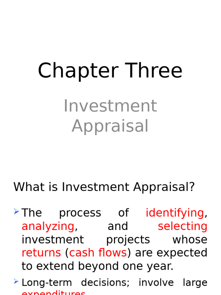 Investment Appraisal | PDF | Net Present Value | Internal Rate Of Return