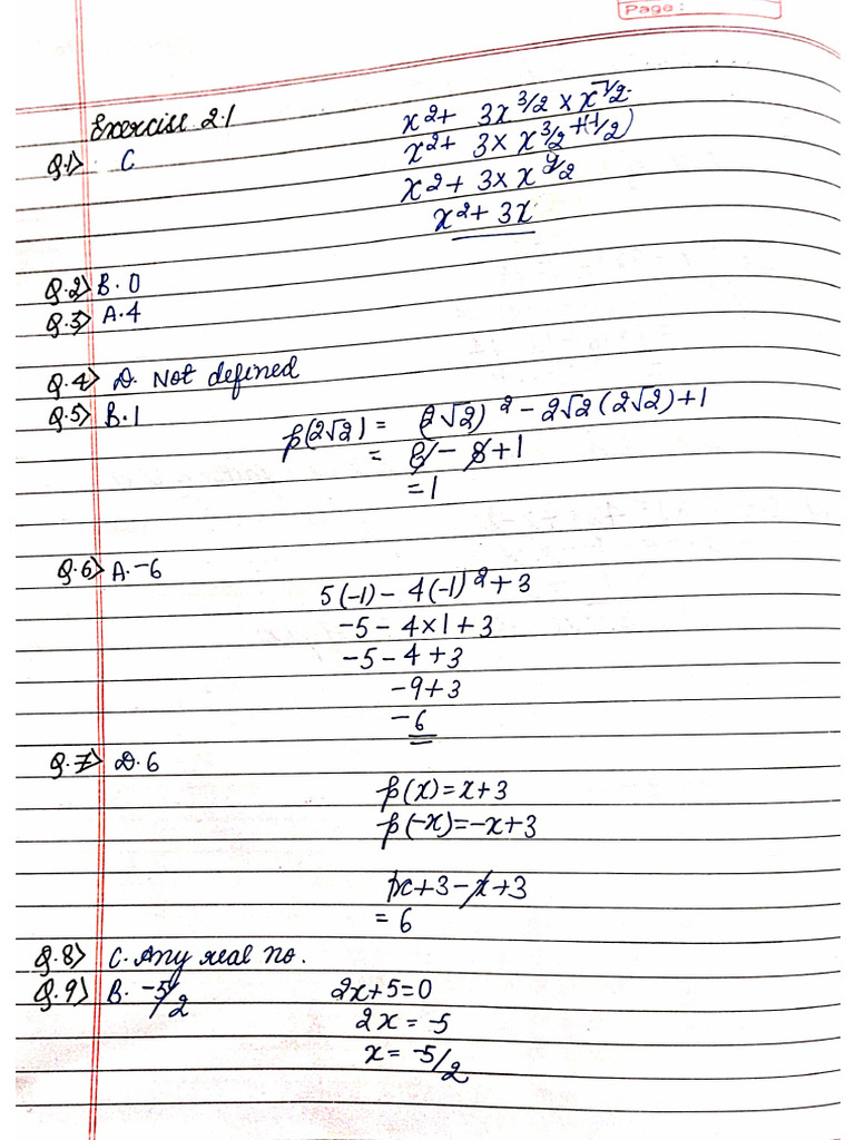 Ch-2 Polynomials (Exemplar Solutions) | PDF