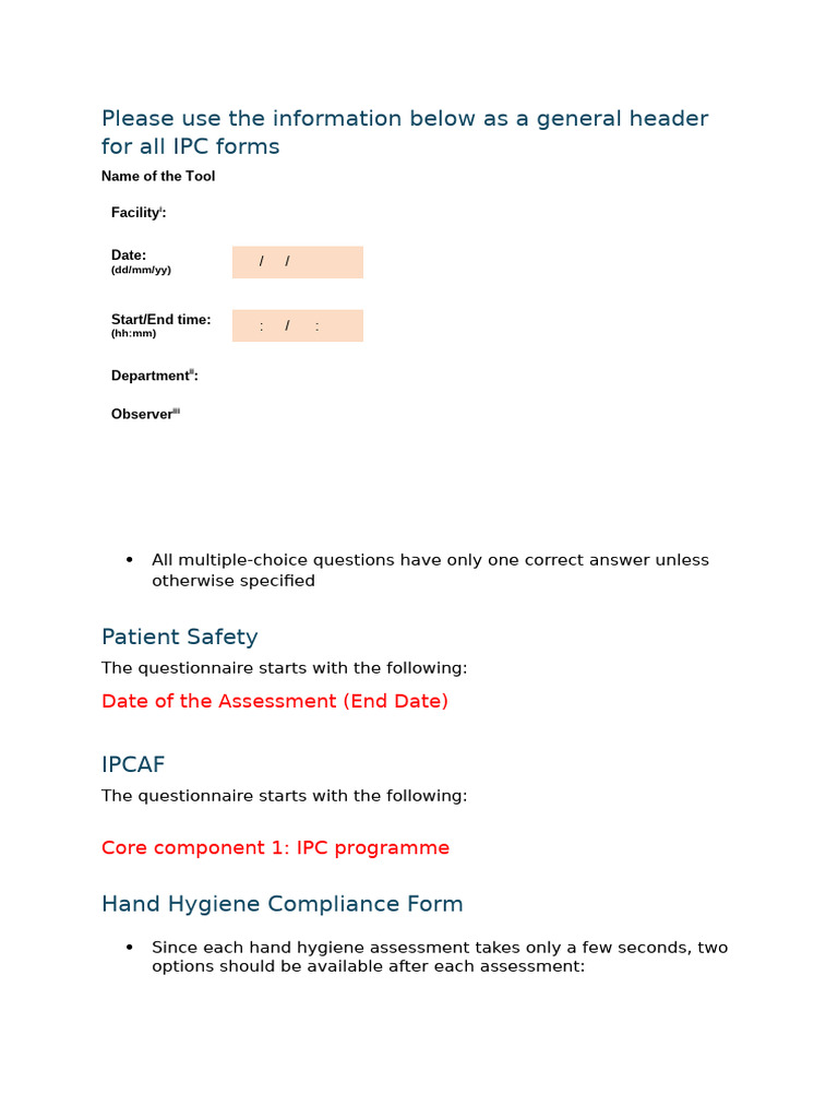Guideline for Instructions | PDF
