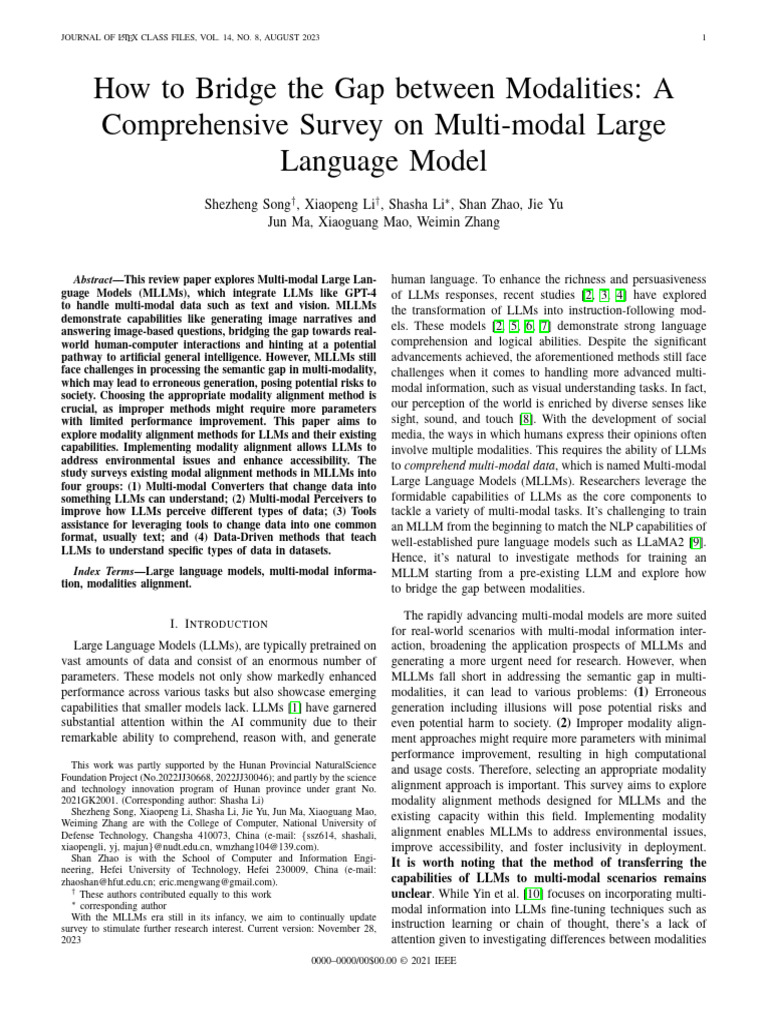 How To Bridge The Gap Between Modalities: A Comprehensive Survey On ...