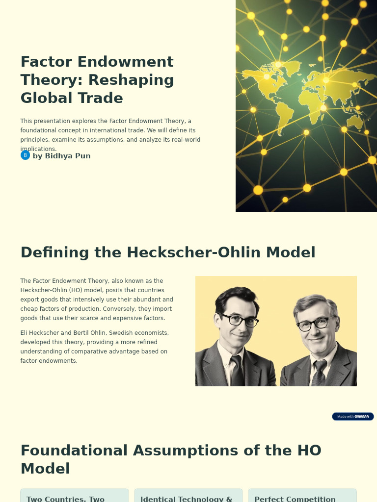 Factor Endowment Theory in Trade | PDF | Economies | Economics