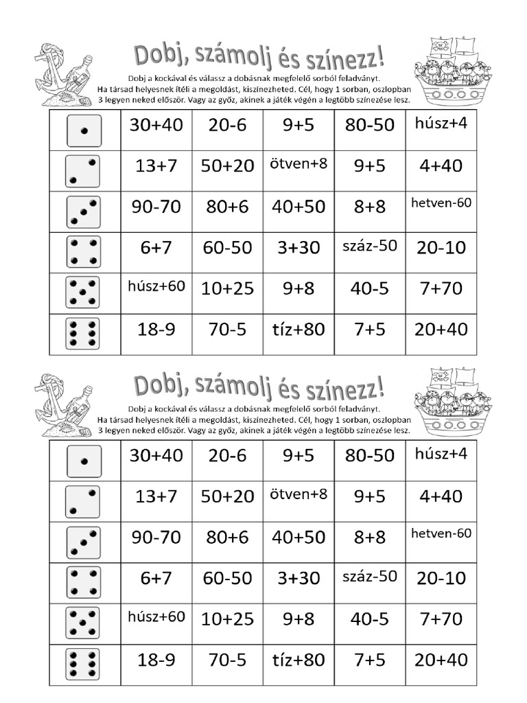 Dobj, Számolj, Színezz 2.o. NMA | PDF