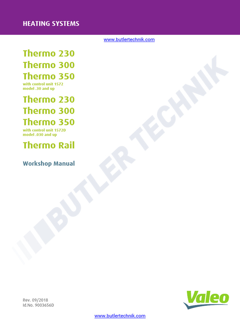 Webasto Valeo Spheros Thermo 230 300 350 Workshop Repair Manual | PDF ...