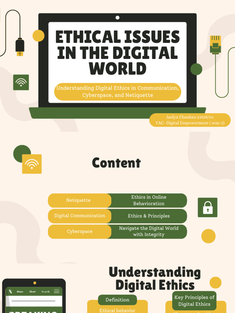 Aadya Chauhan 24528-01 Ppt on Ethical Issues in Digital Space | PDF ...
