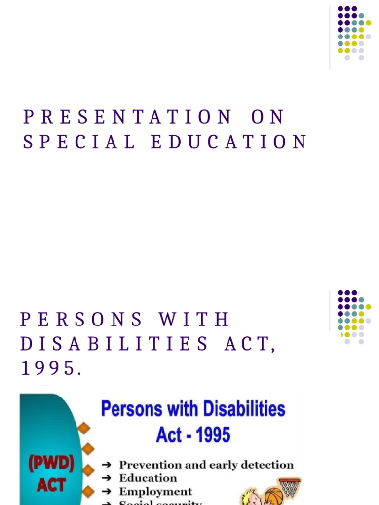 Persons With Disabilities Act.1995 | PDF | Disability | Accessibility