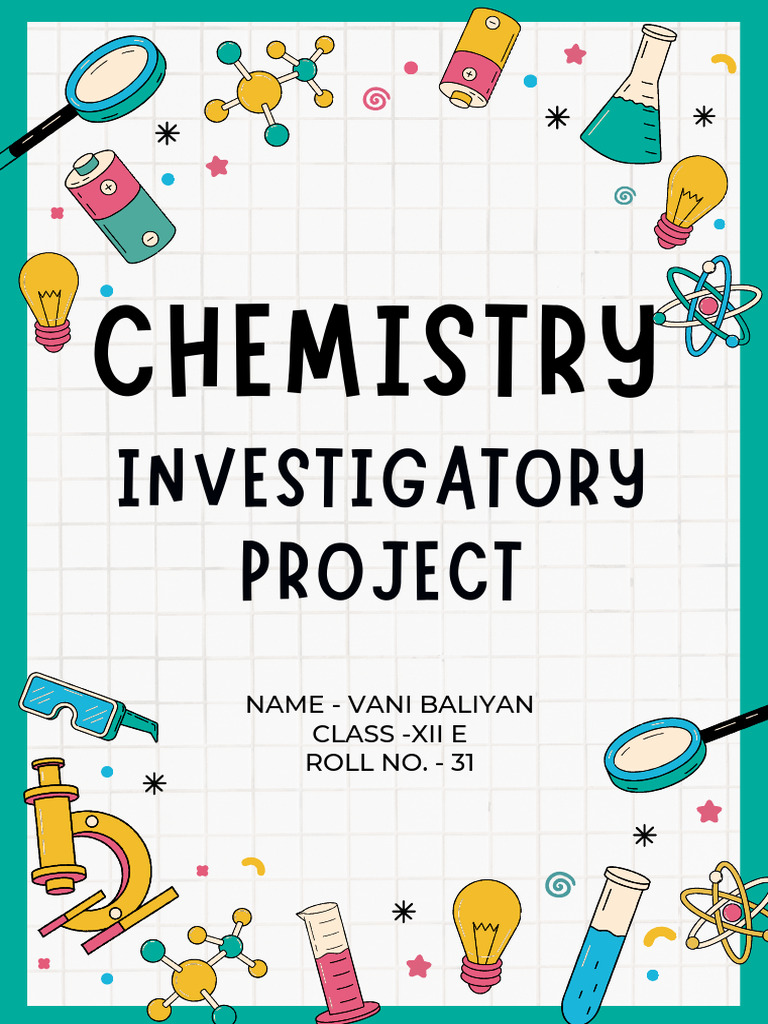 Green and Yellow Doodle Science Project Cover A4 Document | PDF