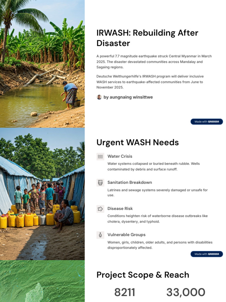 IRWASH Rebuilding After Disaster | PDF | Wash | Sanitation