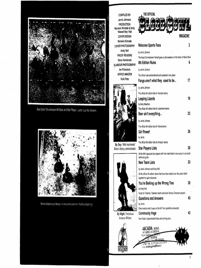 Blood Bowl Magazine - Issue 01 | PDF