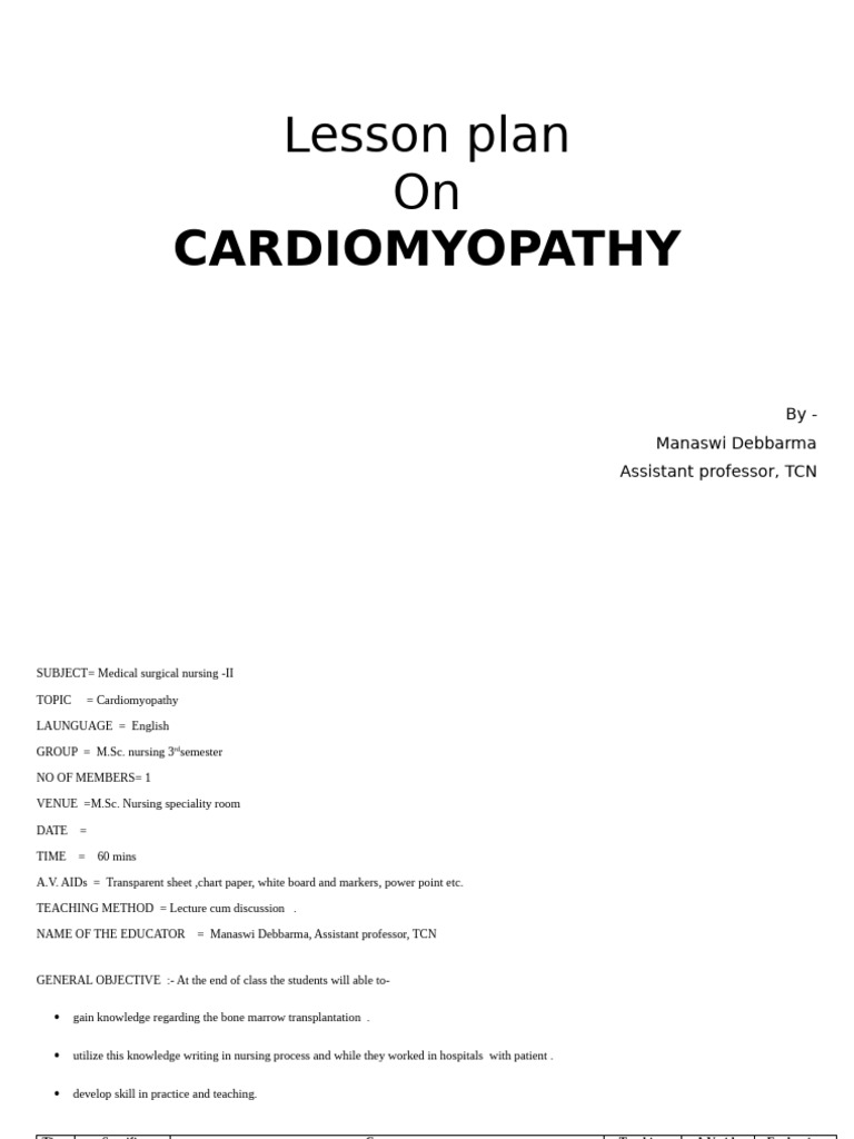 Understanding Cardiomyopathy Causes | PDF | Heart | Heart Failure