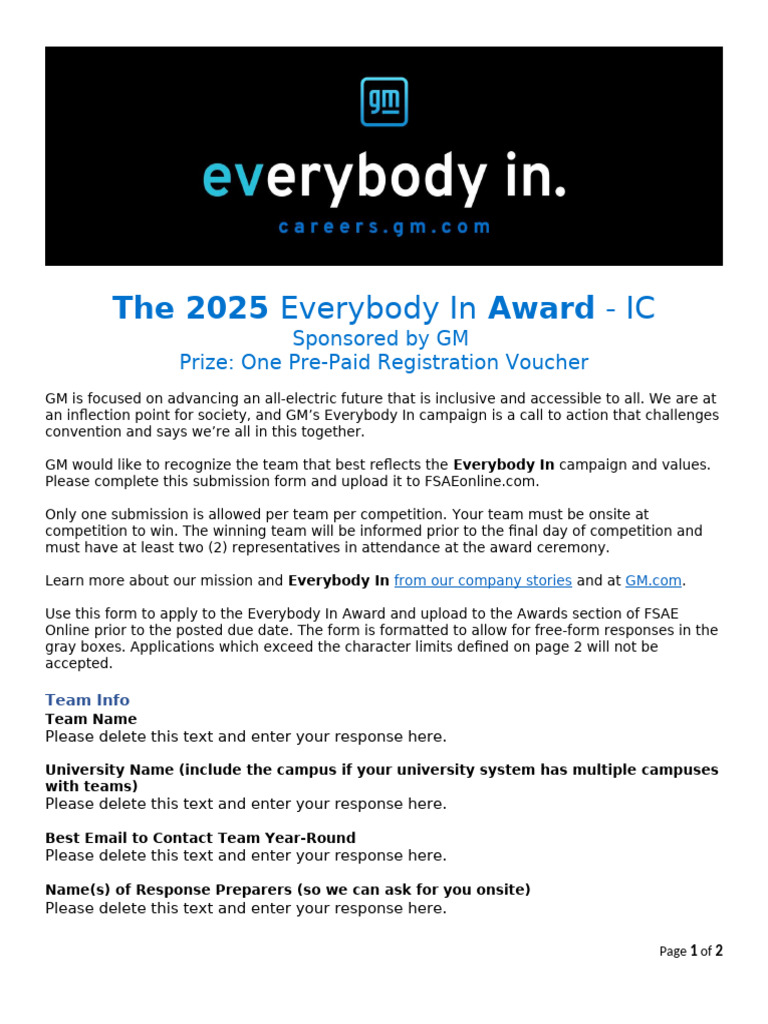 2025 GM Everybody in Award - IC | PDF