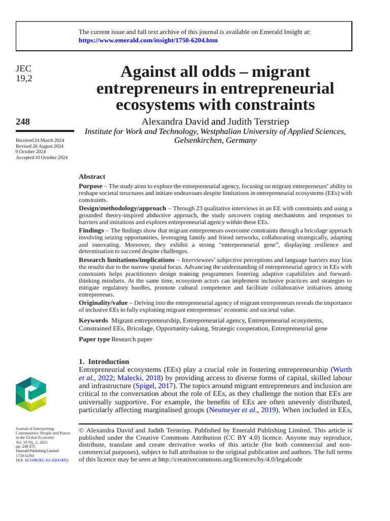 Against All Odds | PDF | Entrepreneurship | Cognition