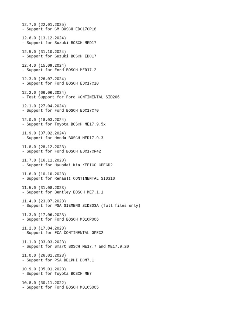 Xdecoder 12.7 Supported List | PDF | Electric Vehicle Manufacturers | Vehicles