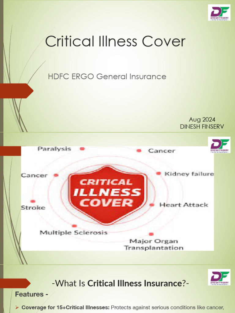 HDFC ERGO CI Presentation | PDF | Heart | Hypertension