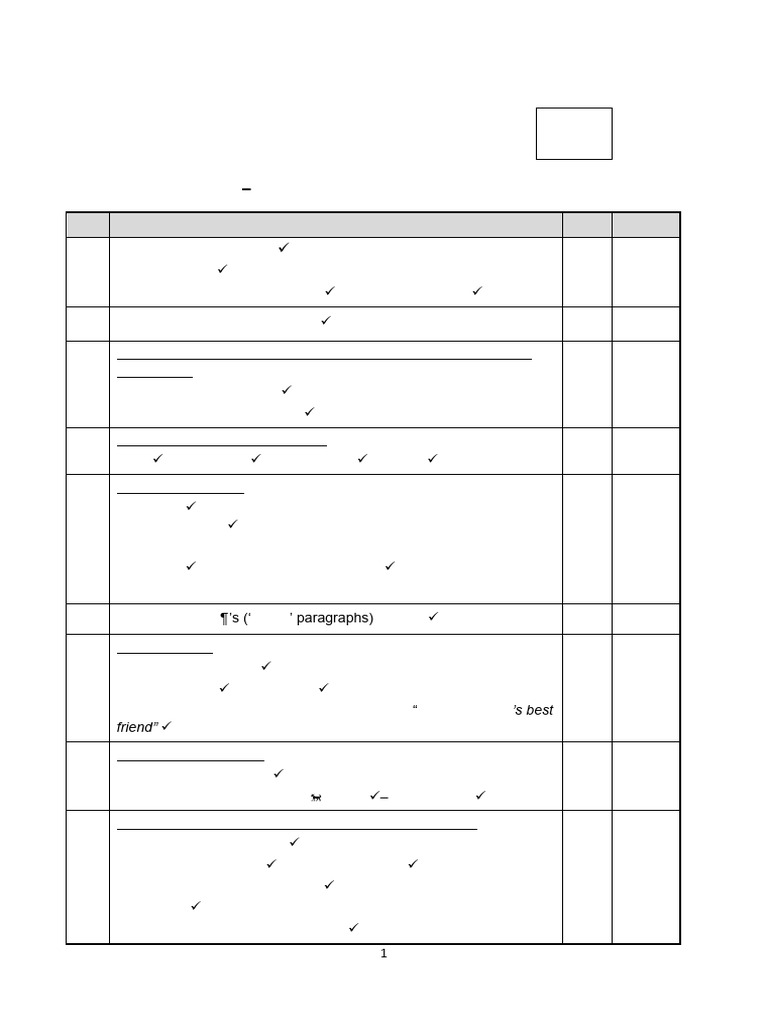 Cat Gr10 Prac Marksheet Nov2012 Studyopp | PDF | Paragraph | Text