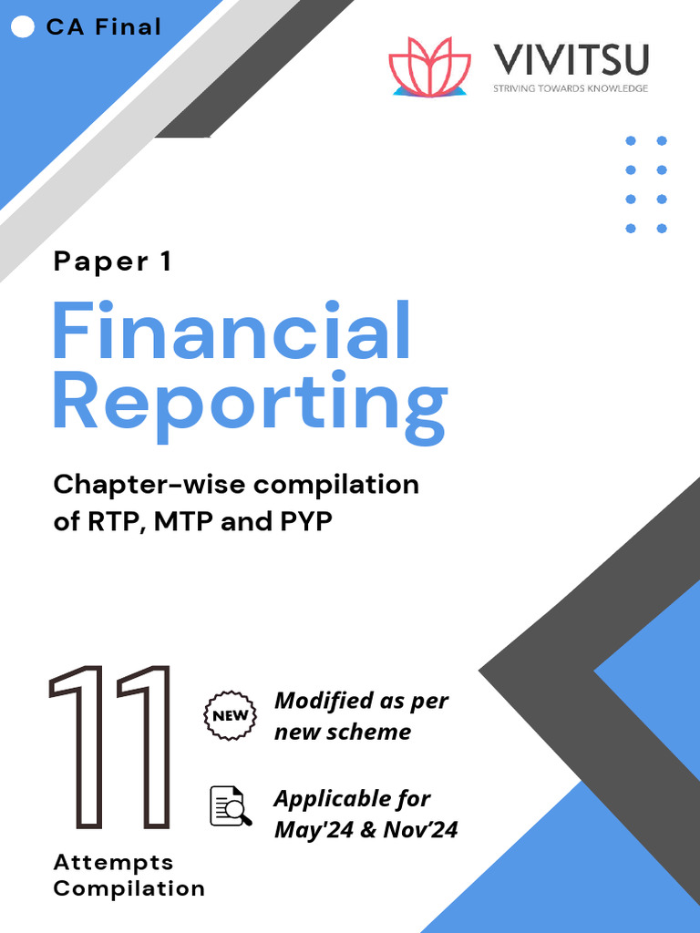 CA Final Financial Reporting Guide 2024 | PDF | Income | Expense