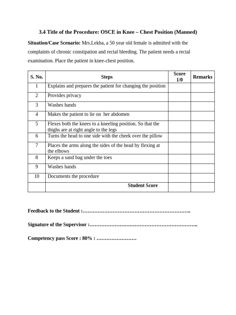 Knee - Chest Position | PDF
