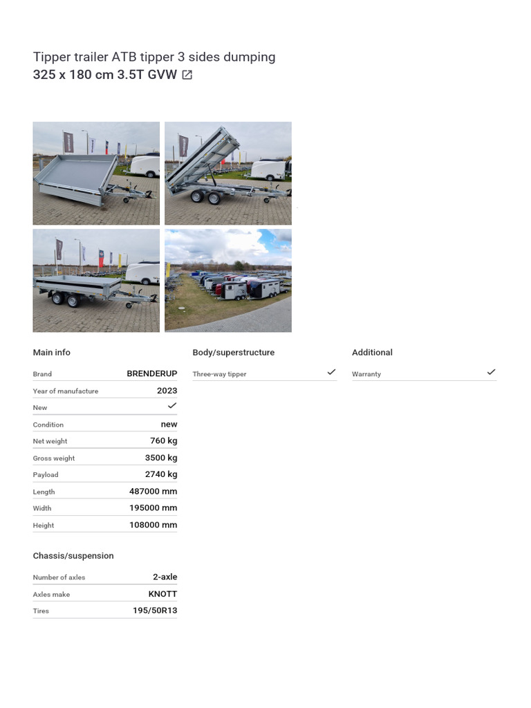 New Tipper Trailer | PDF