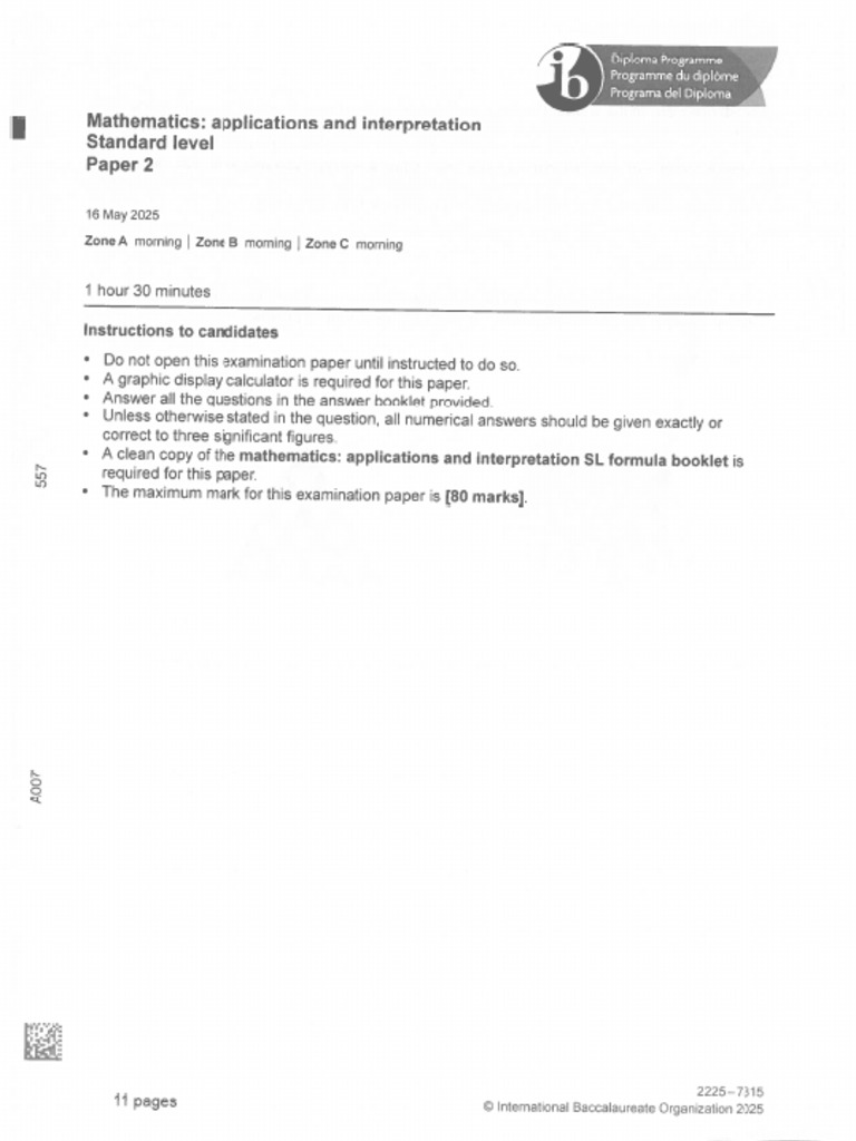 Paper 2 Aisl 2025 g12 May | PDF